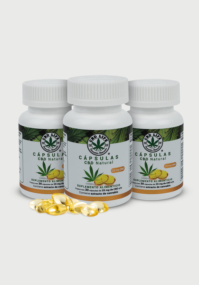 Cápsulas CBD LIFE Suplemento Natural - 30 cápsulas - CBD Life