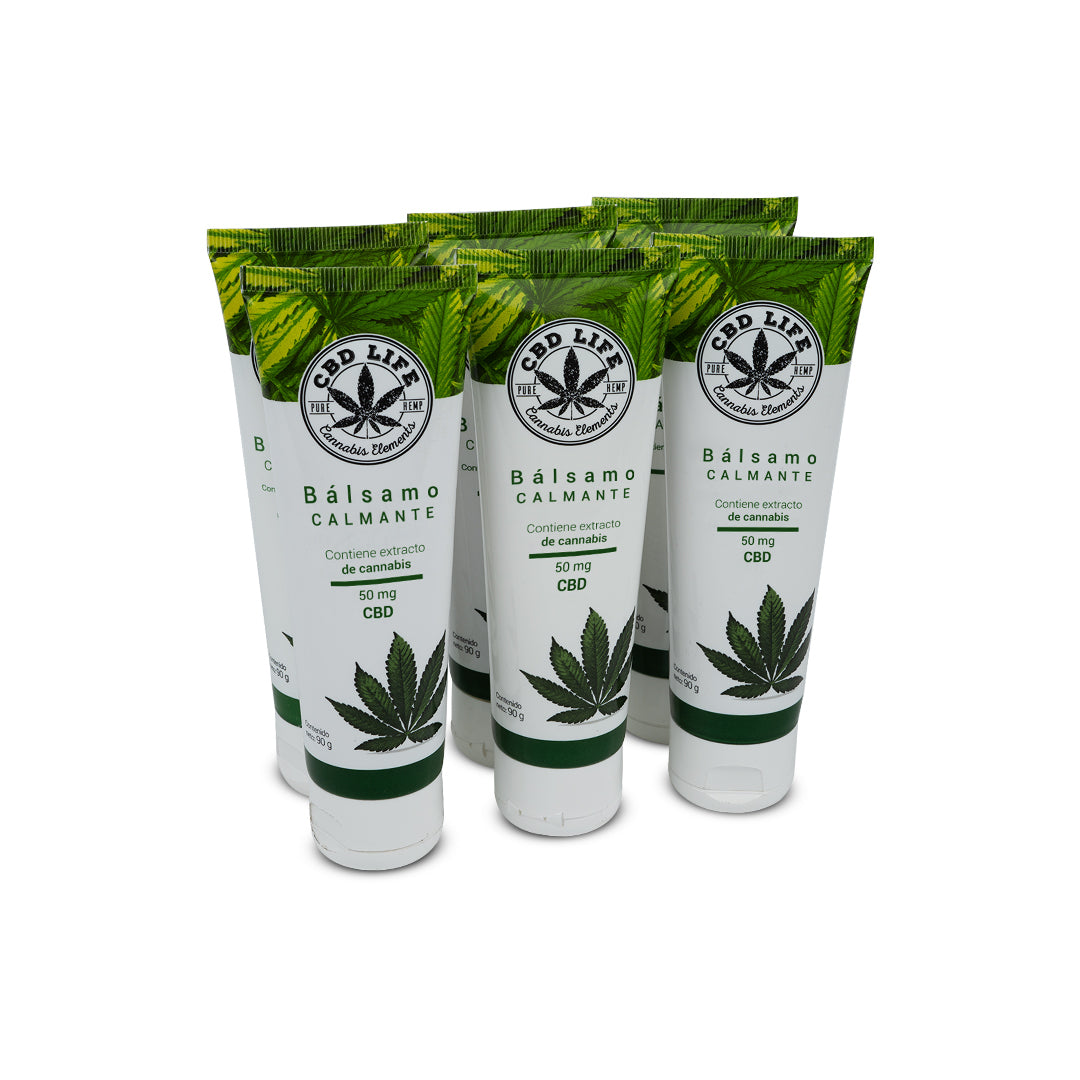 Bálsamo Calmante con CBD | Pack de 6 Cremas con Aloe, Arándano y Cente ...